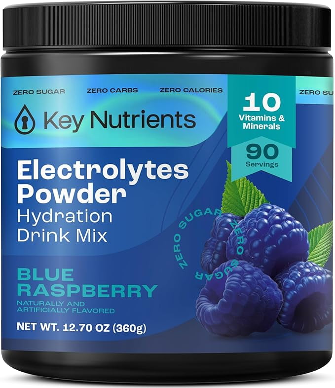 KEY NUTRIENTS Multivitamin Electrolytes Powder No Sugar - Sweet Blue ...