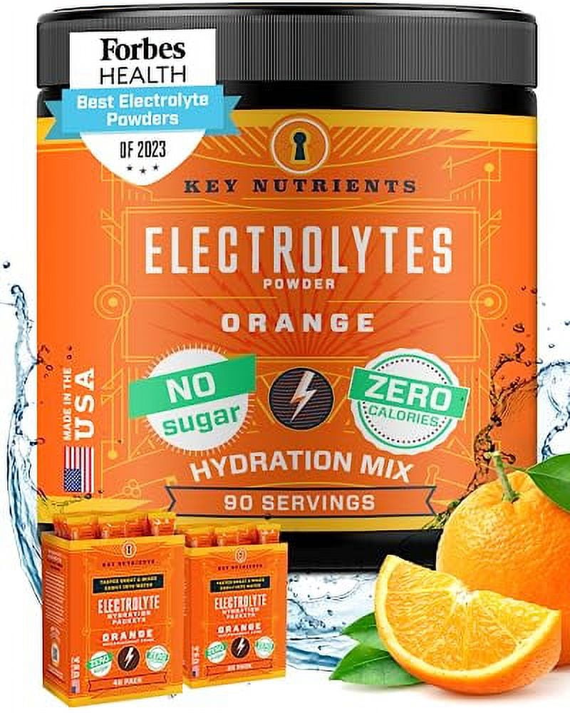 KEY NUTRIENTS Multivitamin Electrolytes Powder No Sugar - Tangy Orange ...