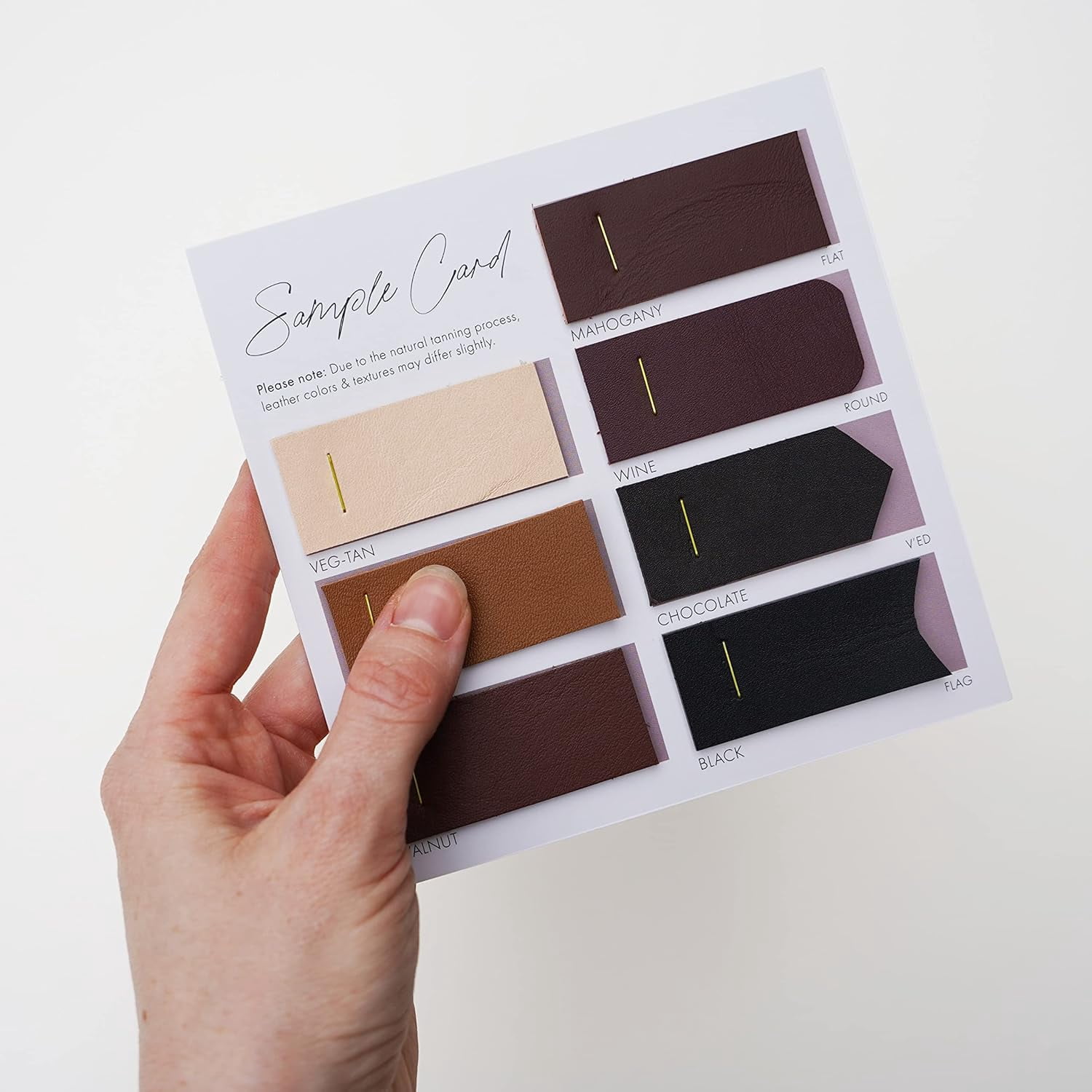 KEYAIIRA - Sample card for leather options, leather swatches from ...