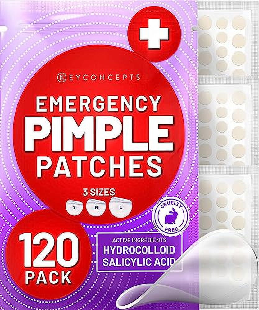 KEYCONCEPTS Pimple Patches (120 Pack), Salicylic Acid Acne Patches with ...
