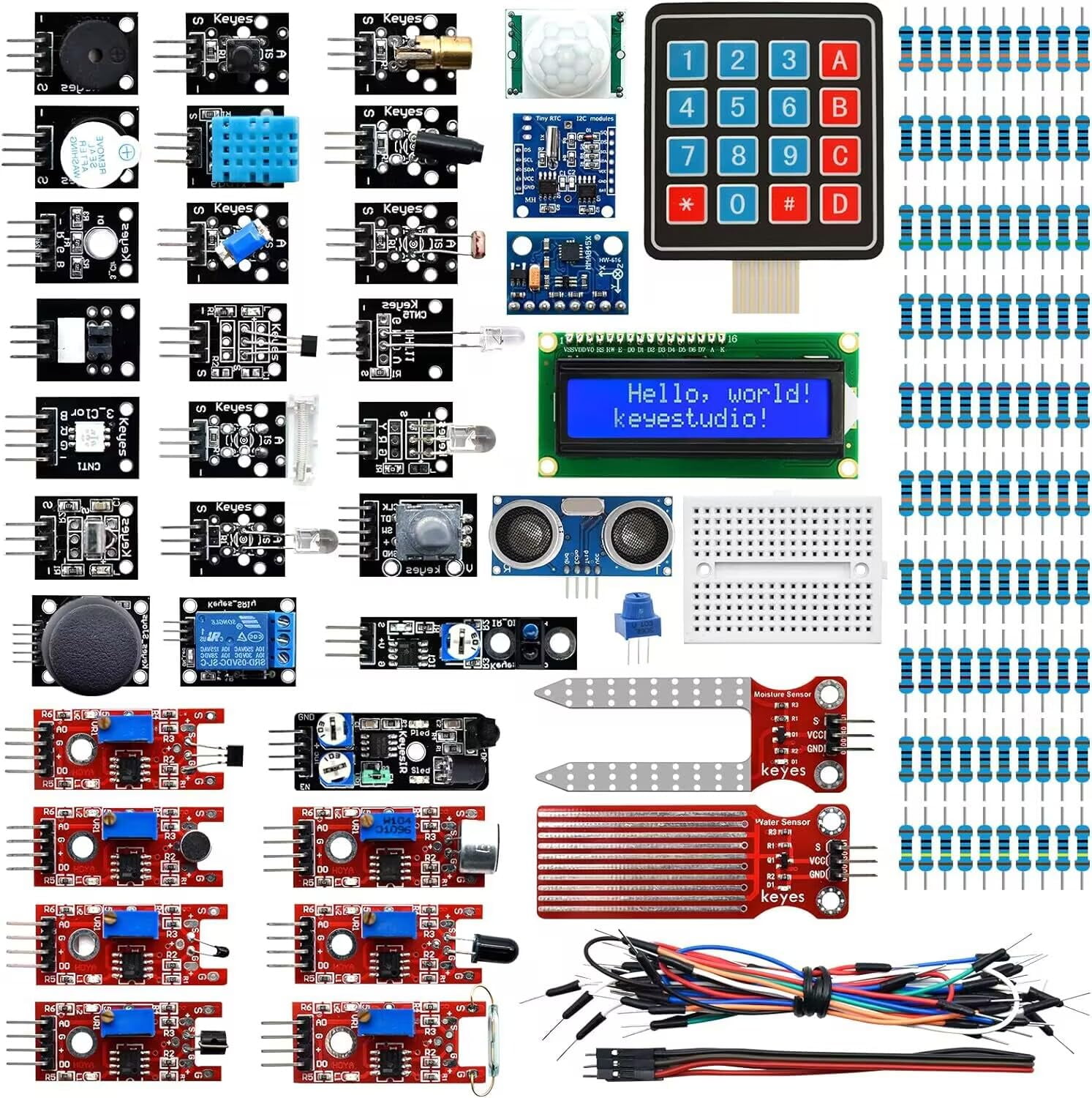 KEYESTUDIO 37 in 1 SSF20 Sensor Kit for Arduino with Tutorial,Sensors ...