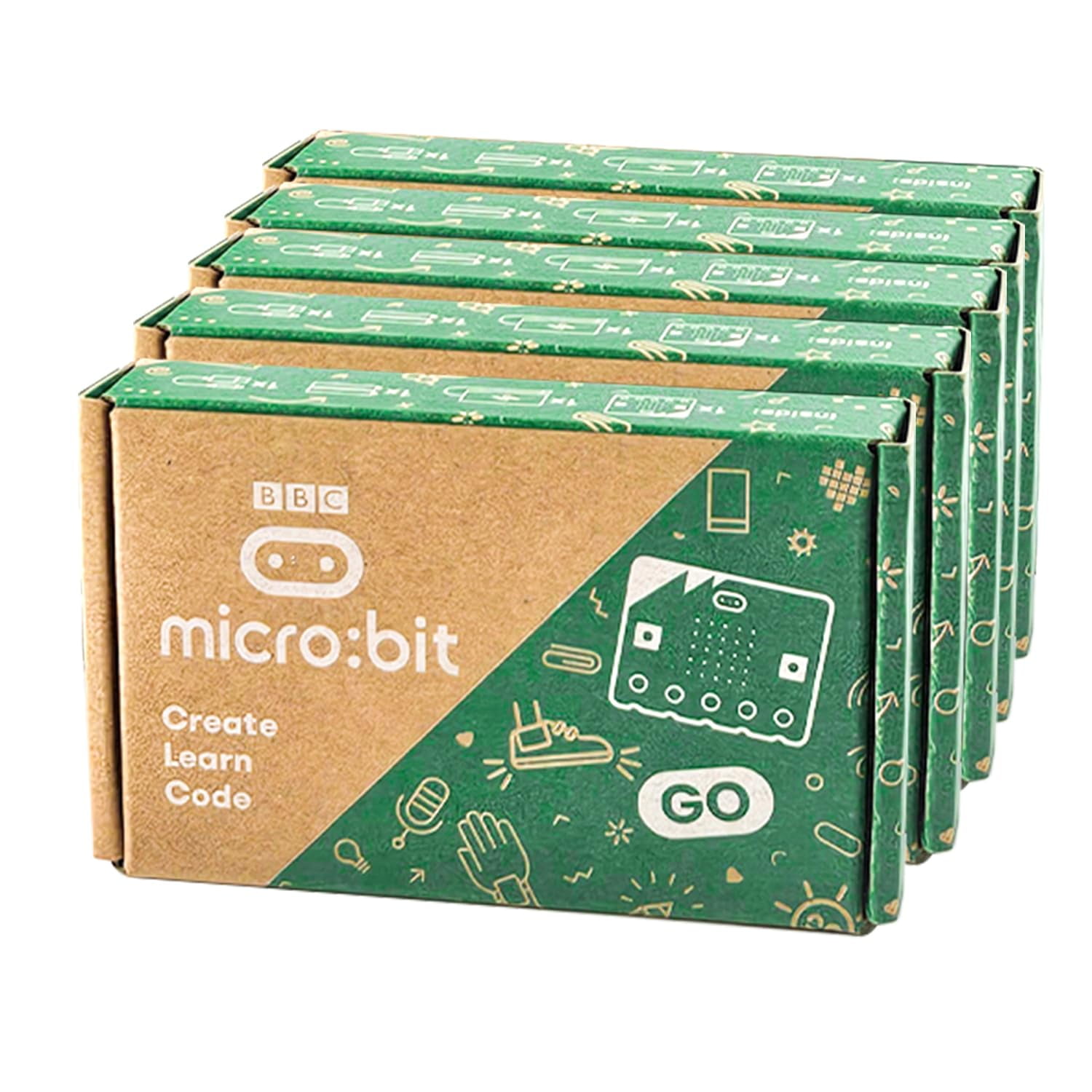 KEYESTUDIO Micro:bit V2 Go RRF12 Bundle Kit (5 Pack Microbit V2.2 Go ...