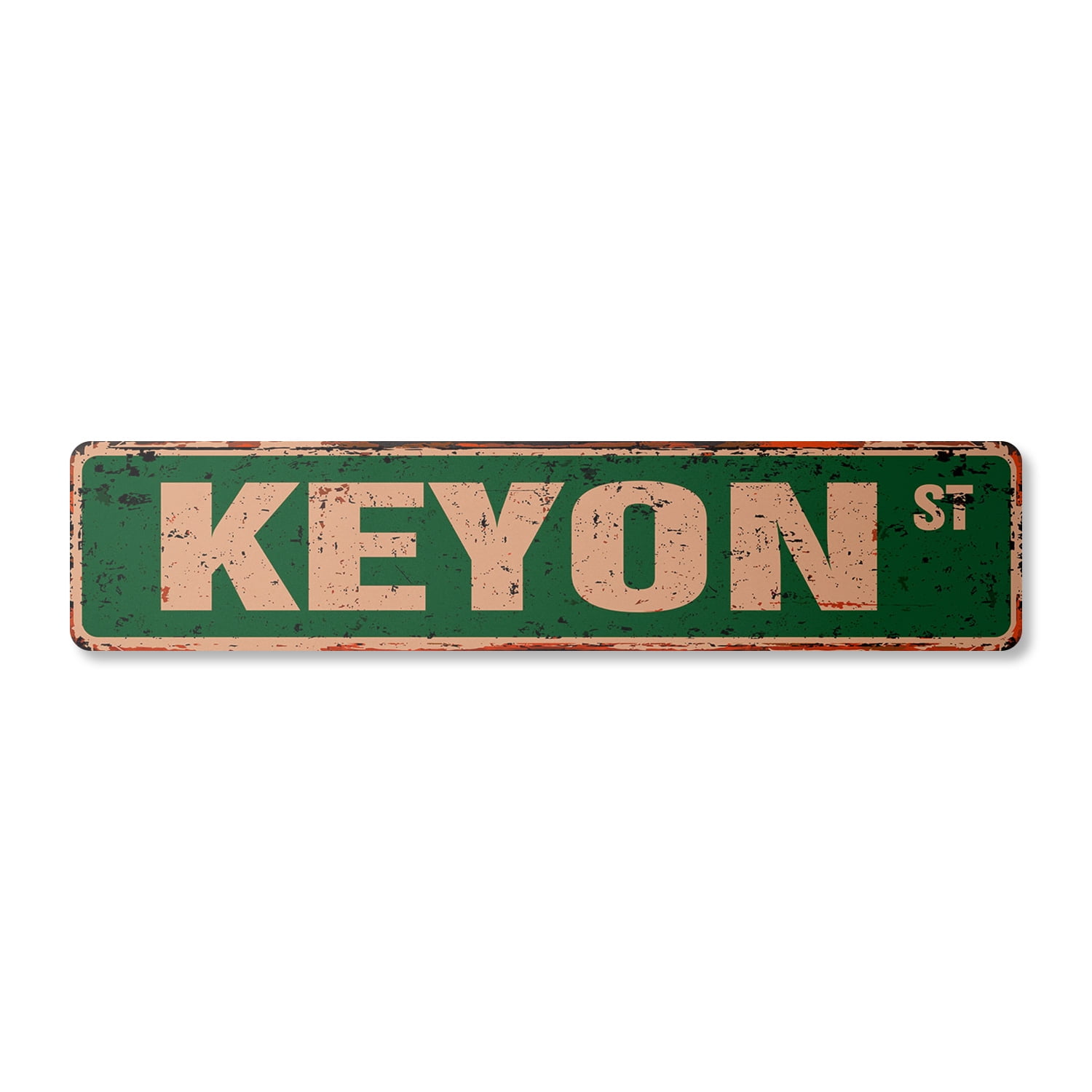 KEYON Vintage Plastic Street Sign Childrens Name Room Sign | Indoor ...