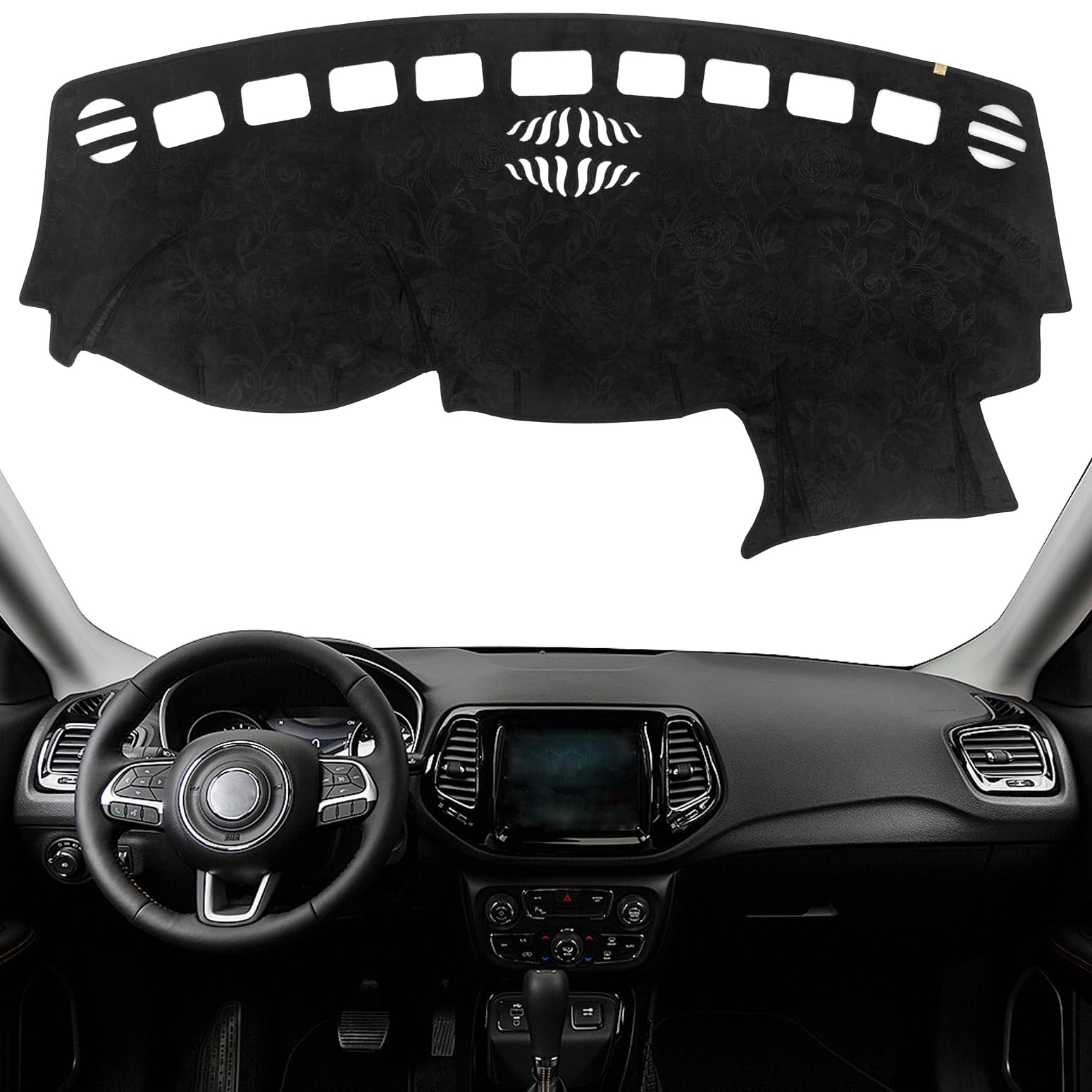 KEYOOG Dashboard Cover Dash Mat Fit for Je-ep Compass 2021-2017 (MP ...