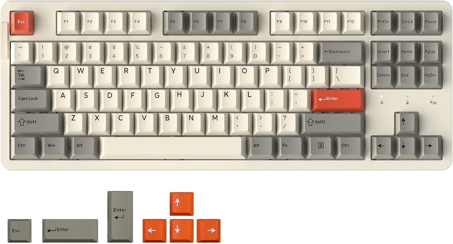 KEYS GASKET-MOUNT MECHANICAL KEYBOARD-DAREU EK87PRO wireless keyboard ...