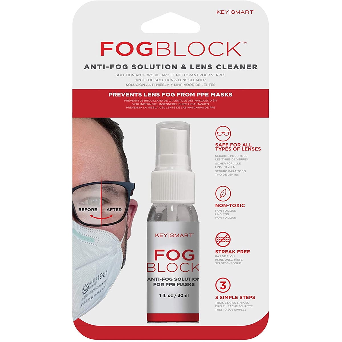 Keysmart FogBlock Anti-Fog Spray for Glasses - Walmart.com