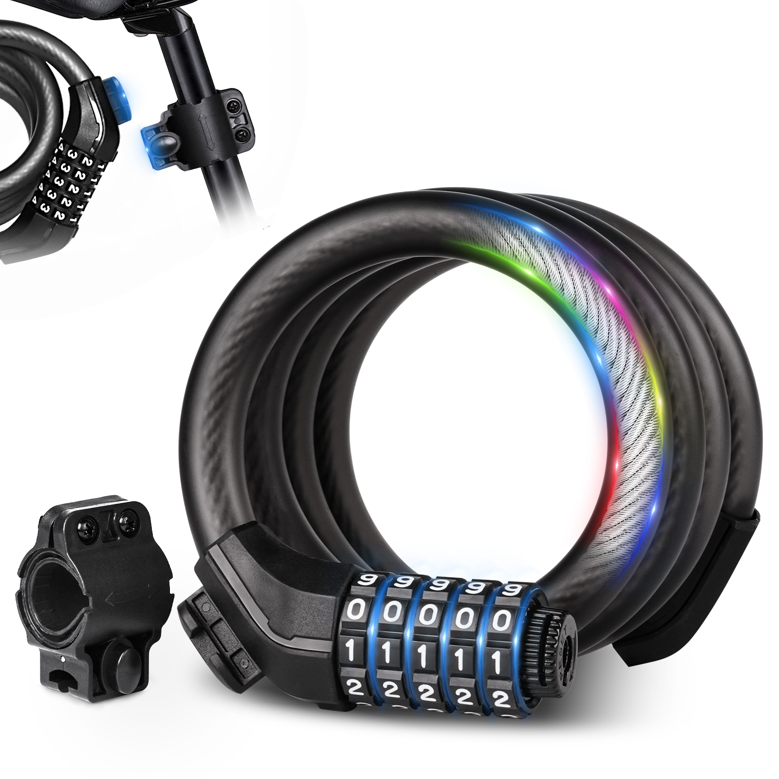 POLICE U-Lock Bike Lock with Key, U-Lock for Bicycles, Lock for Scooters, Outdoor Equipment ...