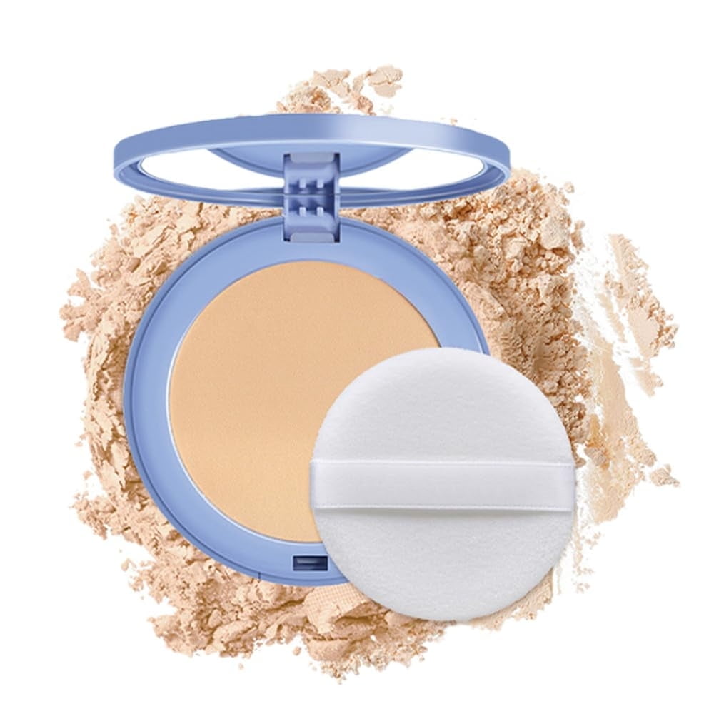 KEYU Matte Perfection Compact Powder, Oil Control Face Pressed Powder ...