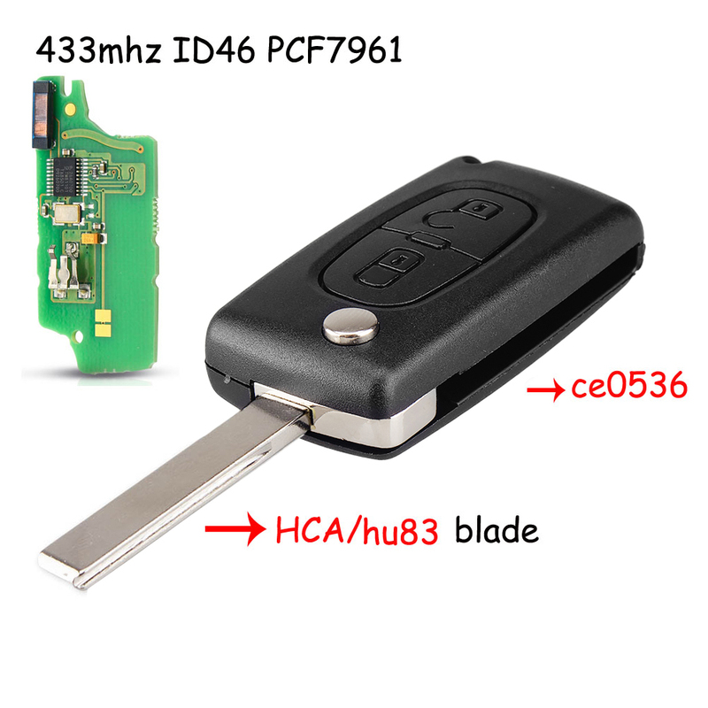 KEYYOU 1PCS For Citroen C4 C5 C6 C8 Xsara Picasso For Peugeot 107 207 ...