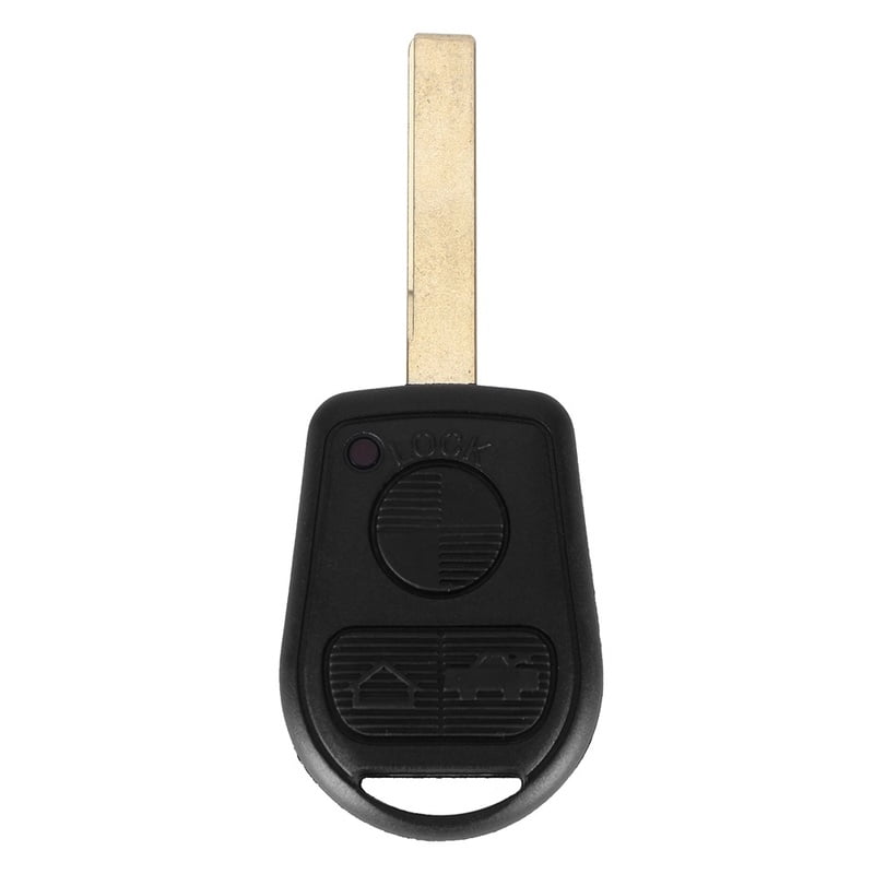 KEYYOU 3 Button Uncut Blade Car Key Replacement Remote Key Case Shell ...