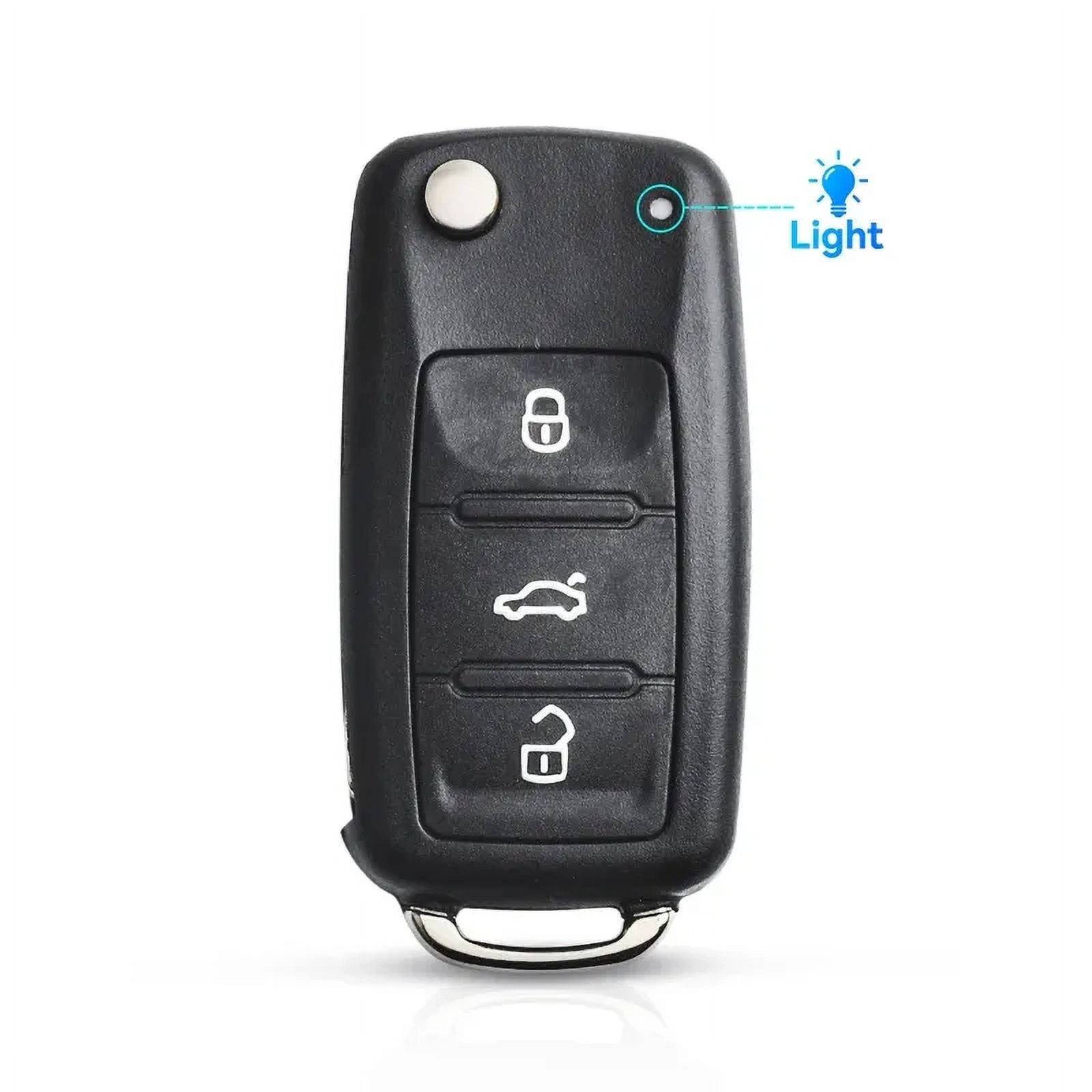 KEYYOU Modified Car Remote Flip Key 2/3BT For VW Golf Tiguan Polo ...