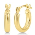 KEZEF 14K Real Gold Hoop Earrings for Women - 2mm Thickness ...