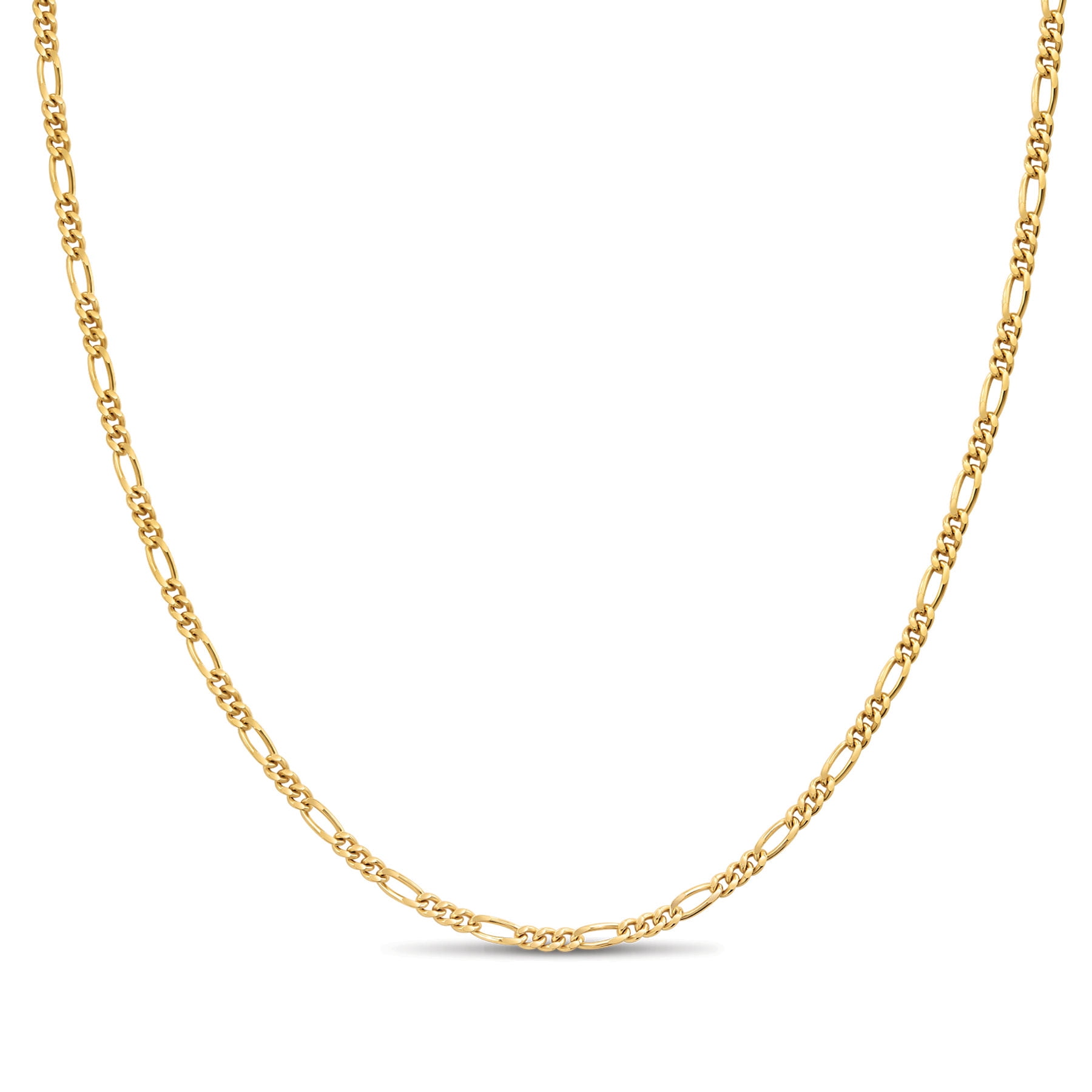 KEZEF 18k 2mm Gold Plated 925 Sterling Silver Necklace Chains Italian ...