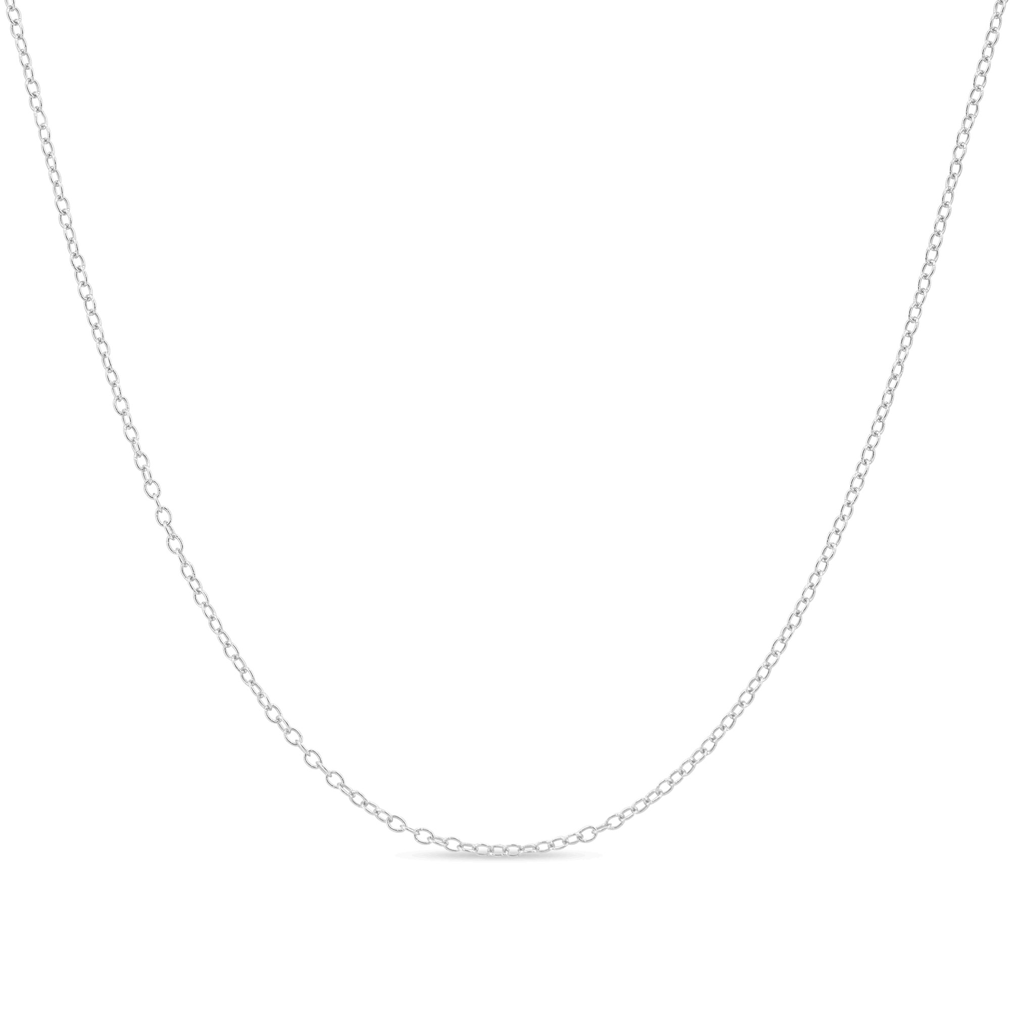 Luxury Chain Co. 1mm Thin Italian Sterling Silver Cable Chain Necklace ...