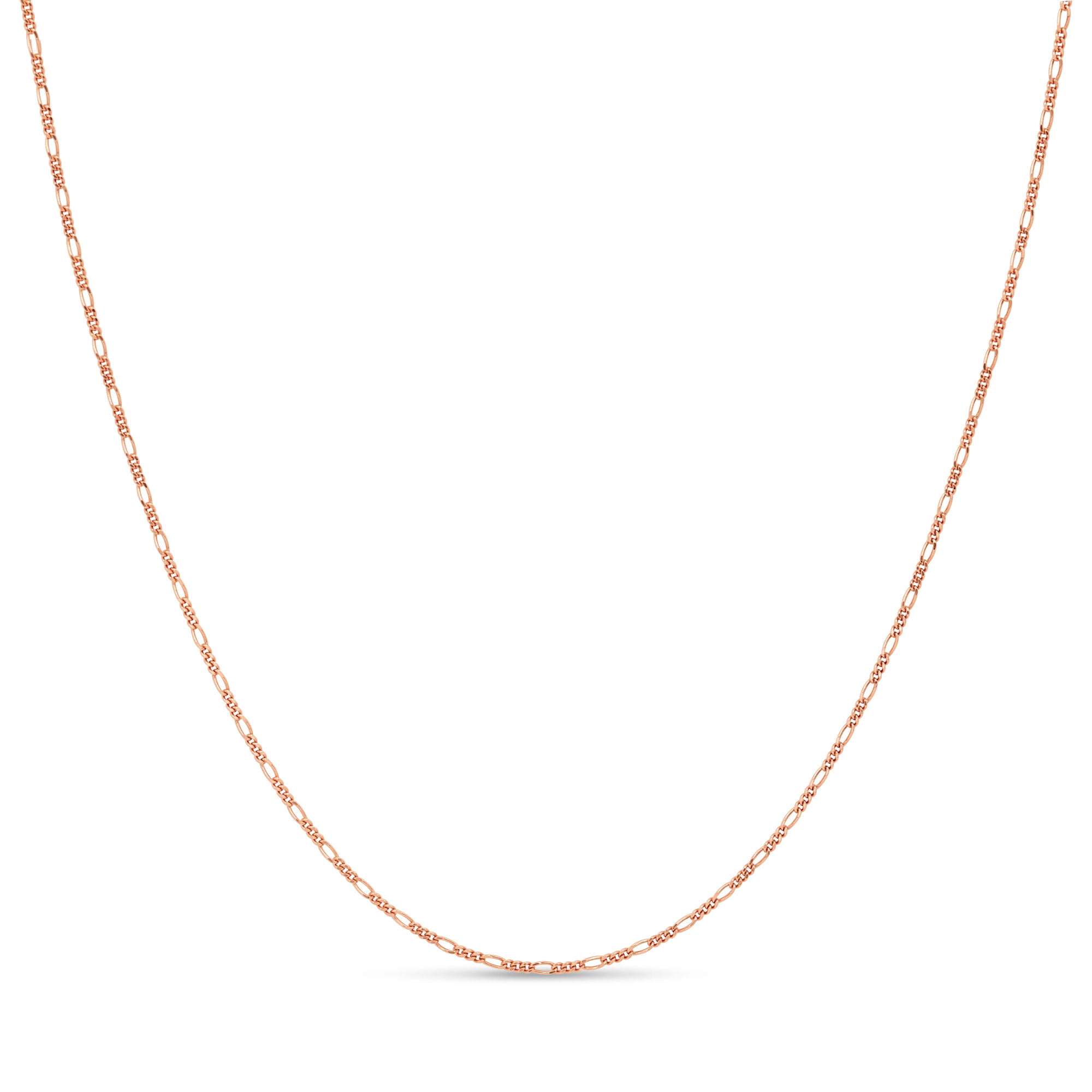 KEZEF Sterling Silver 1.5mm Figaro Chain Necklace - Solid Necklace ...
