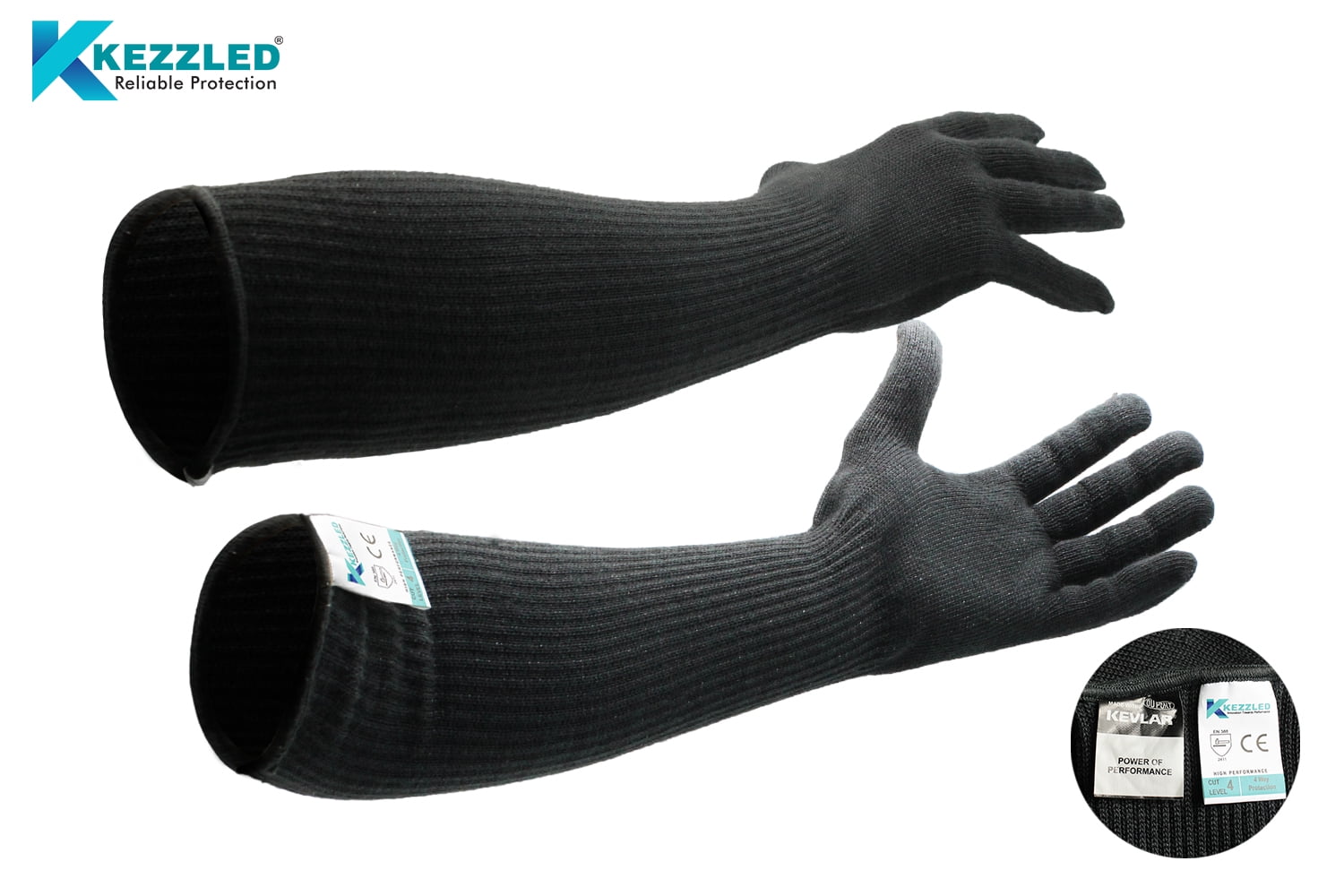 KEZZLED- Designer Glove with Extended Arm Sleeves, Cut/Scratch/Heat ...