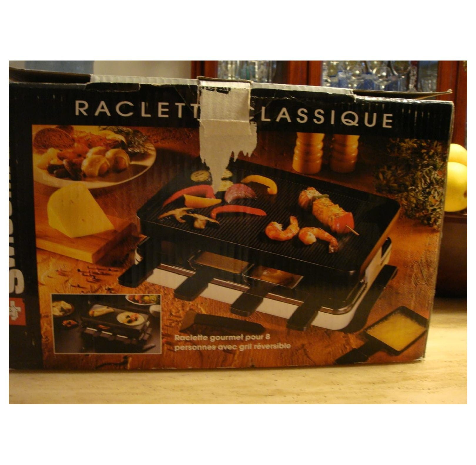 KF-77041 Gourmet 8-Person Raclette Grill, Black with Mini Tool Box (fs ...