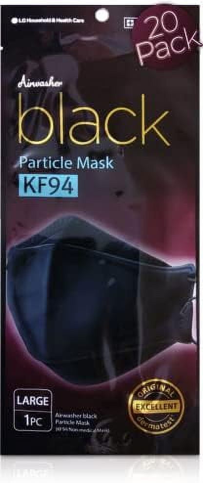 [] KF94 Disposable Face Mask - Made in Korea, Black Breathable Reusable ...