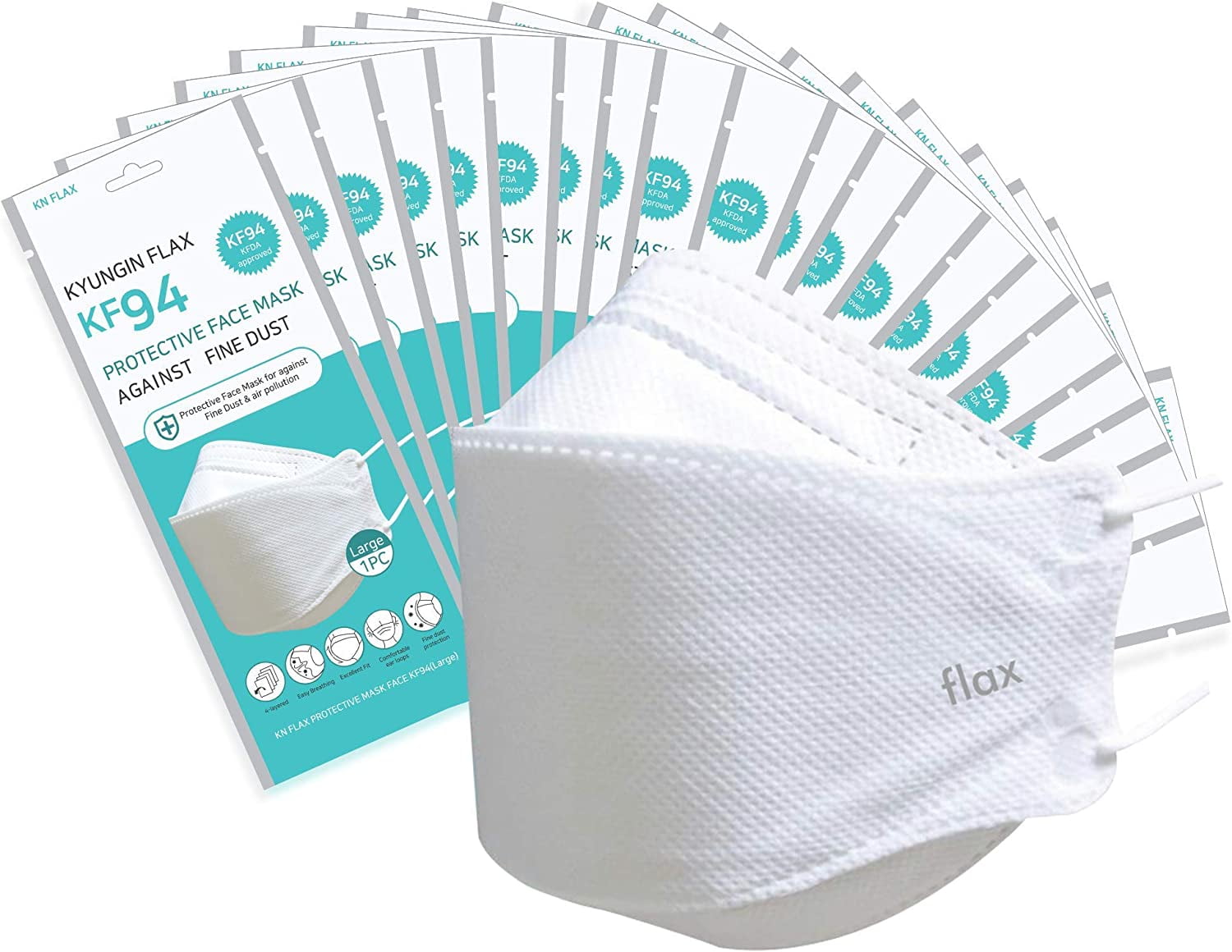KF94 Masks For Adults - Face Protective Mask (White) [Made in Korea ...