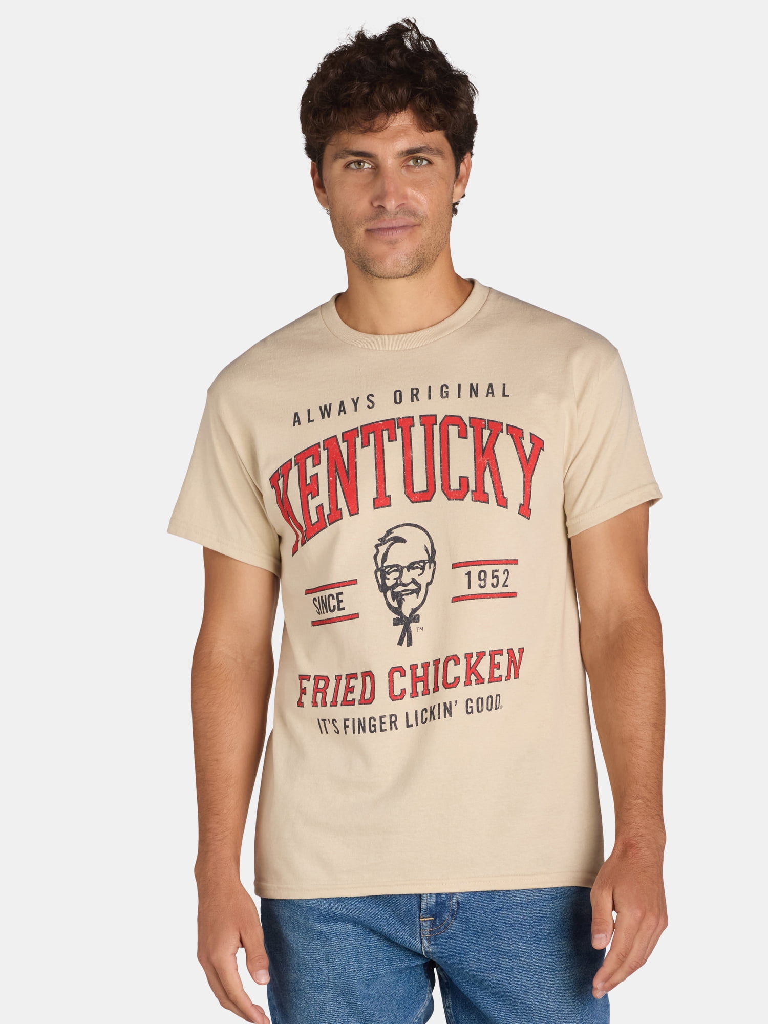 KFC Logo Collegiate Men's Graphic Tee with Short Sleeves, Sizes S-3XL ...