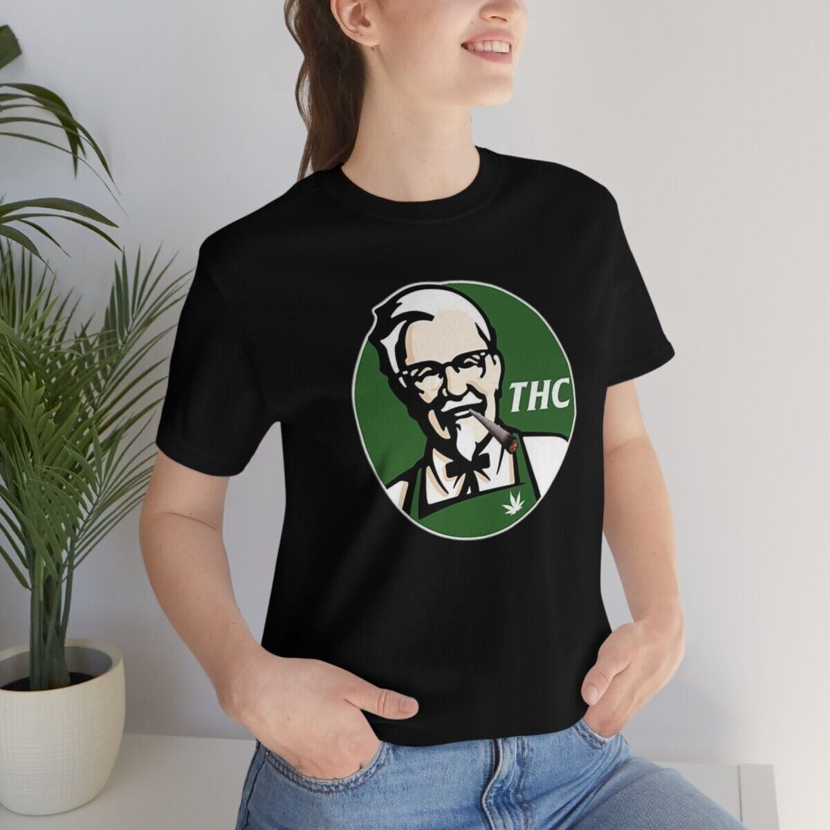 KFC THC Kentucky Friend Chicken Colonel Sanders Pun Smoking Mary Jane T ...