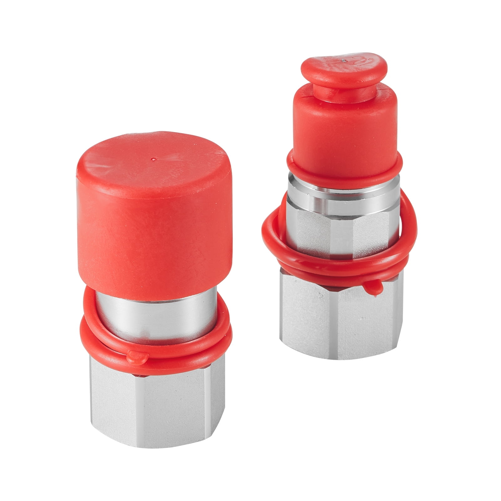 KFFKFF 1/2" Flat Face Hydraulic Connectors, 1/2" NPT Skid Steer ...