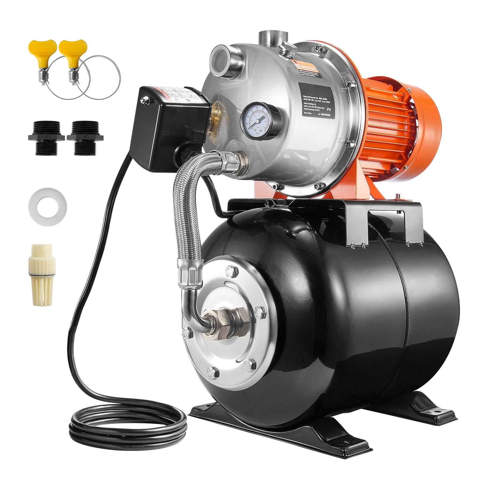 KFFKFF 1.6 HP Surface Pump for Shallow Wells, 1320 GPH Flow, Auto Water ...