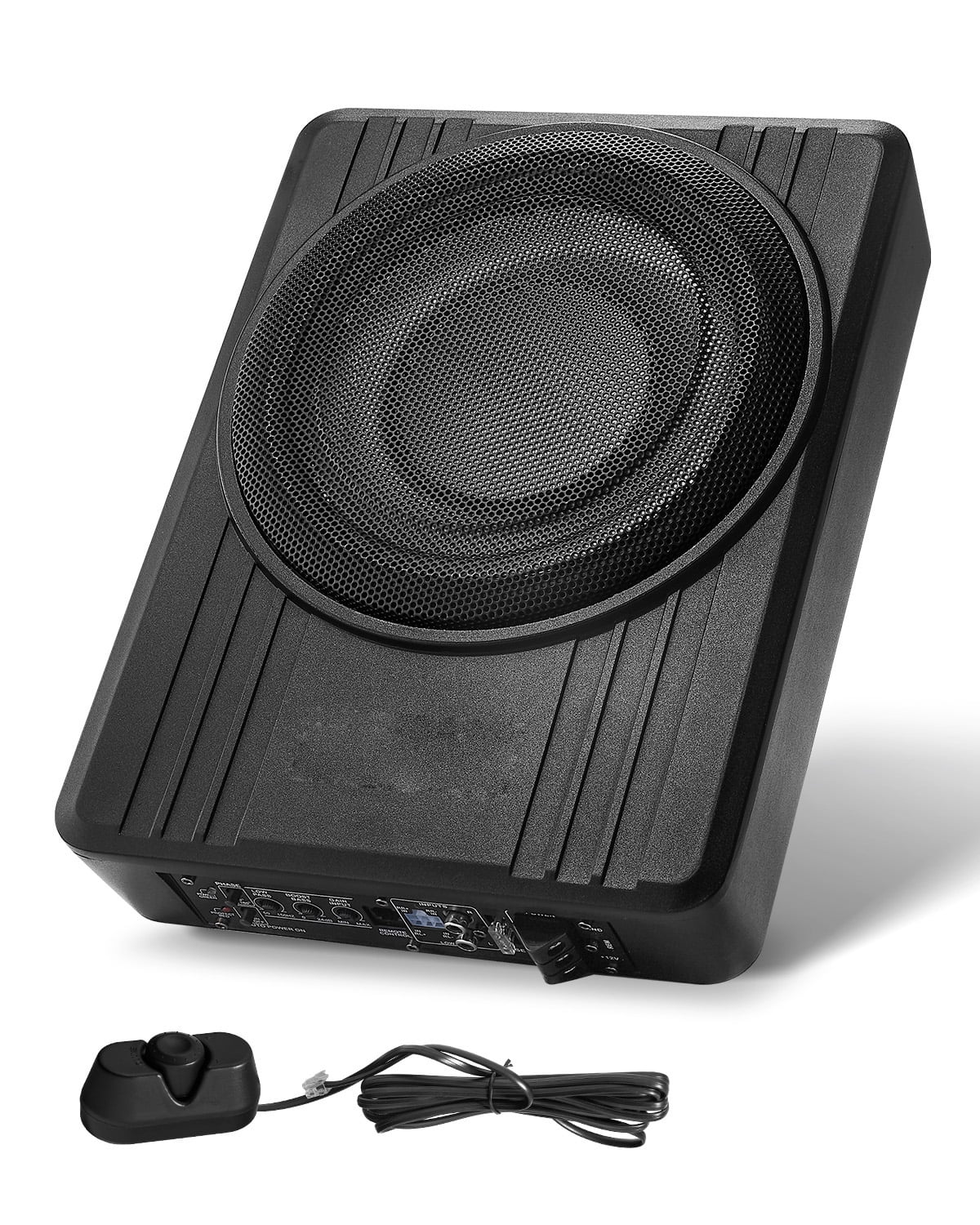 KFFKFF 10" 300W Undercarriage Automobile Bass Speaker, Compact Amplified Auto Bass Speakers for ...
