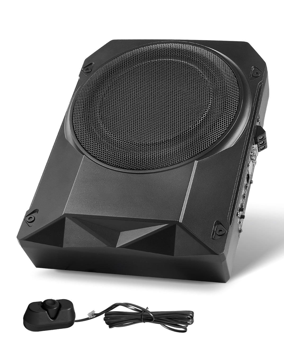 KFFKFF 10" 400W Slim Underseat Car Subwoofer, Compact Powered Subwoofer ...