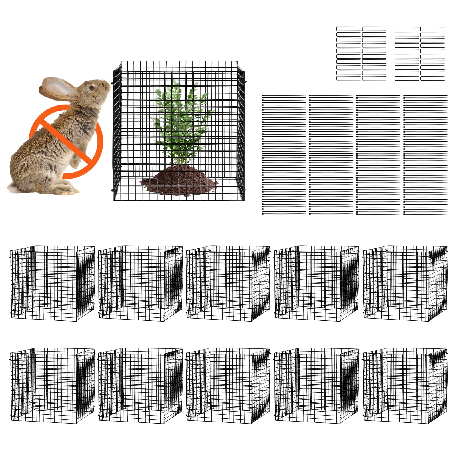 KFFKFF 10 Set Animal Guard for Plants, 12''x12'' Mesh Enclosures ...