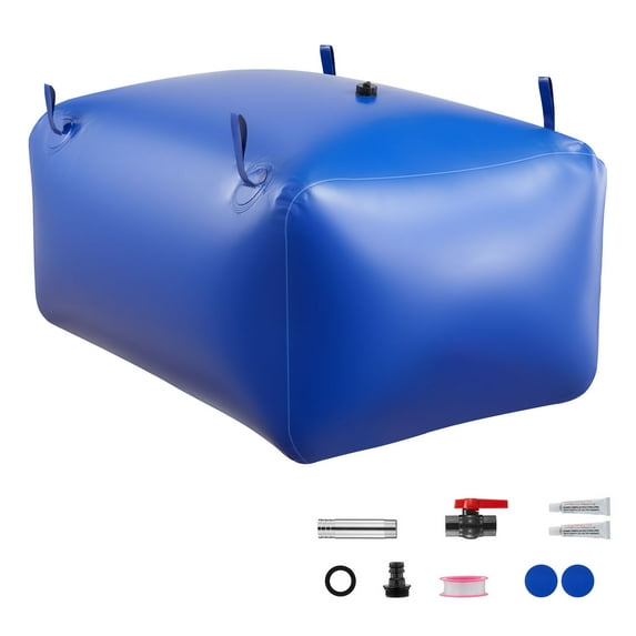 KFFKFF 105.7 Gallon Portable Water Storage Bladder, Collapsible PVC ...