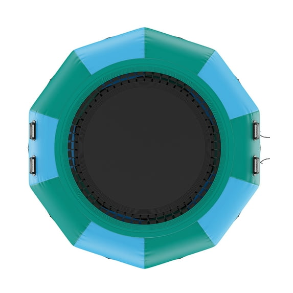 KFFKFF 10ft Inflatable Water Trampoline Swim Platform Bounce for Pool ...