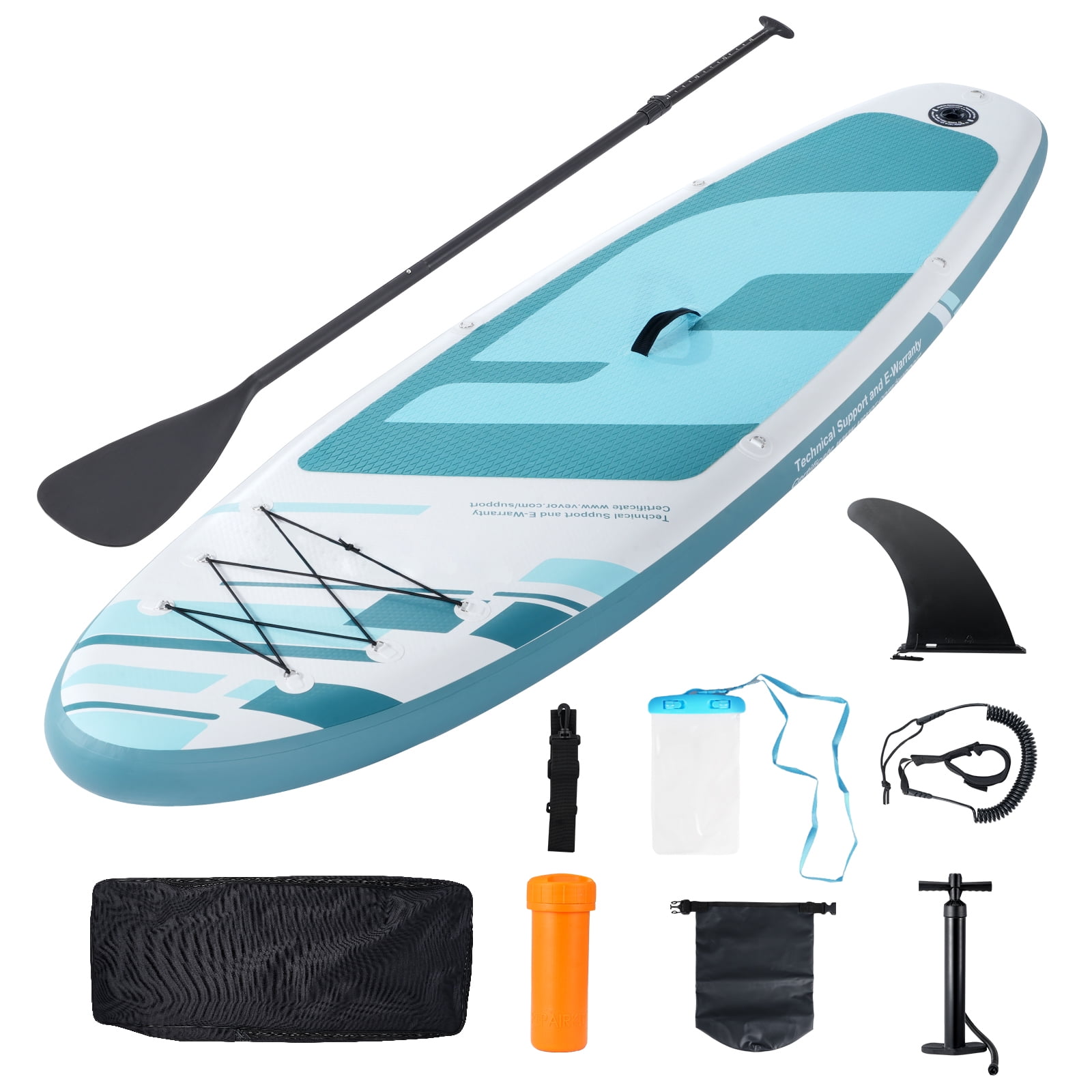 KFFKFF 11 Sup Inflatable Stand Up Paddle Board Surf Board with Paddle ...