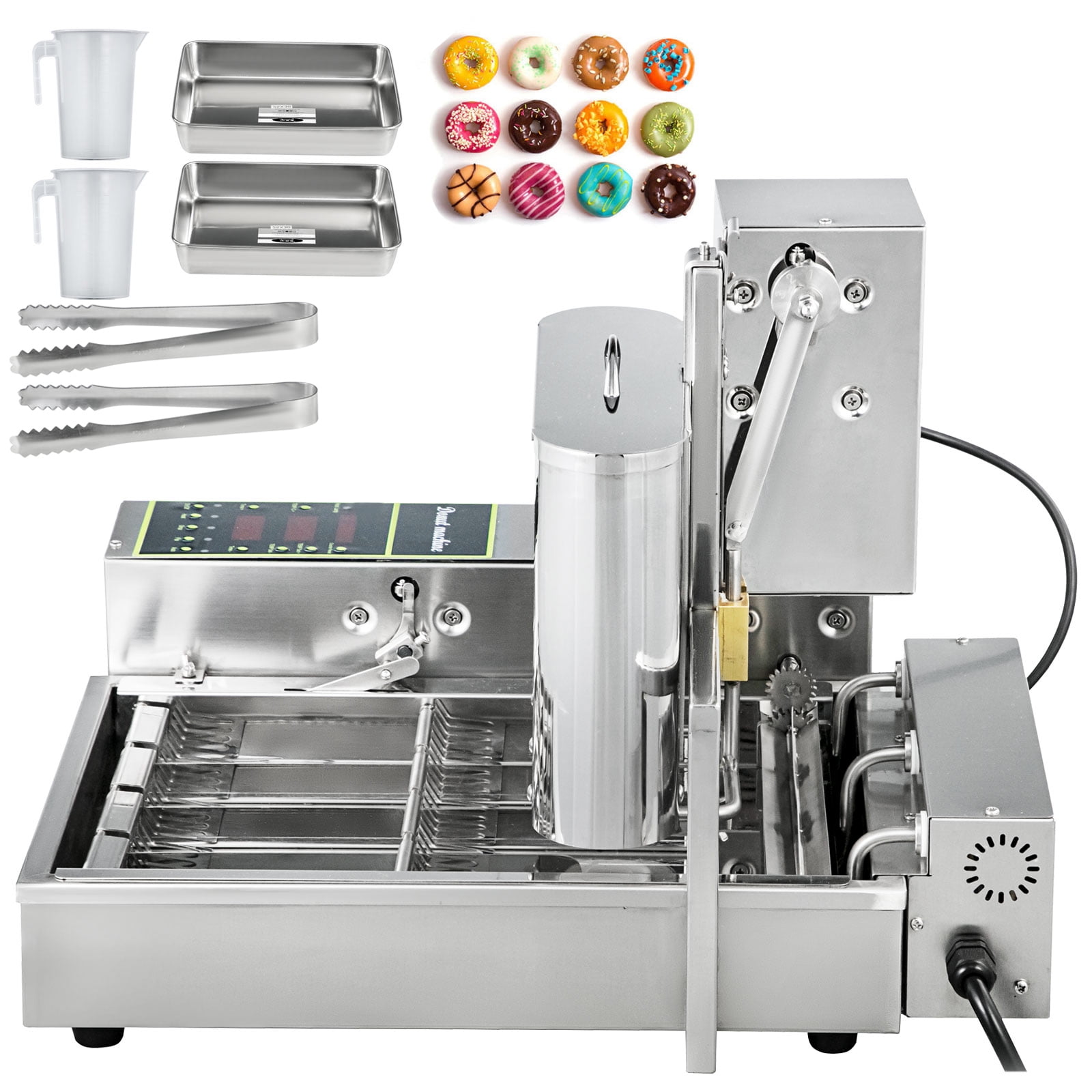 KFFKFF 110V Commercial Automatic Donut Maker, 4-Row Automatic Donut ...