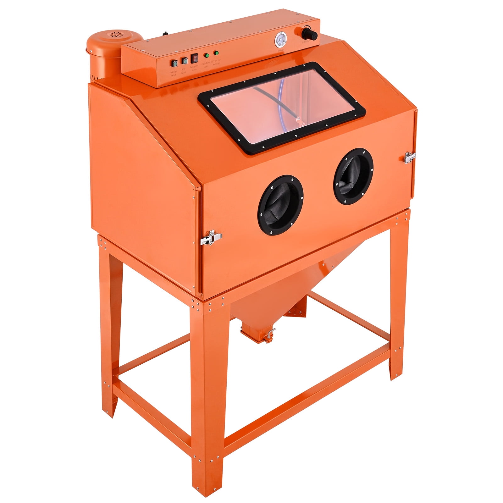 KFFKFF 115 Gallon Sandblasting Cabinet, Durable Steel Construction with ...