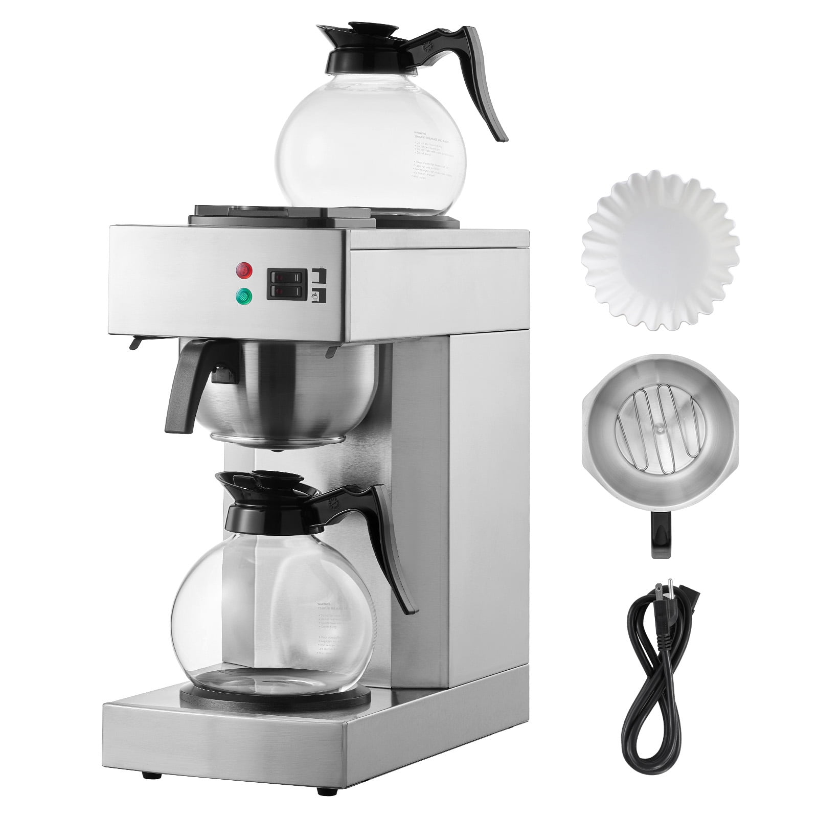 KFFKFF 12-Cup Industrial Coffee Brewer, Coffee Brewing Device with Dual ...