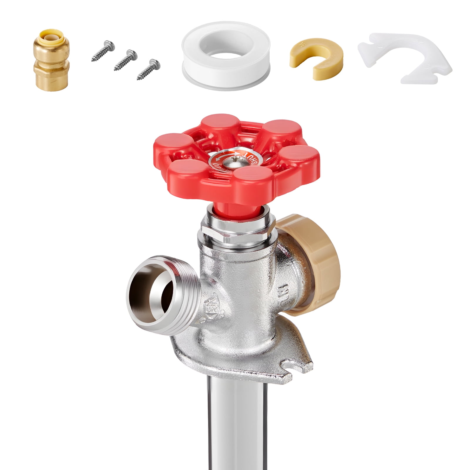 KFFKFF 12" Frost-Proof Outdoor Faucet with Anti-Siphon and Backflow ...