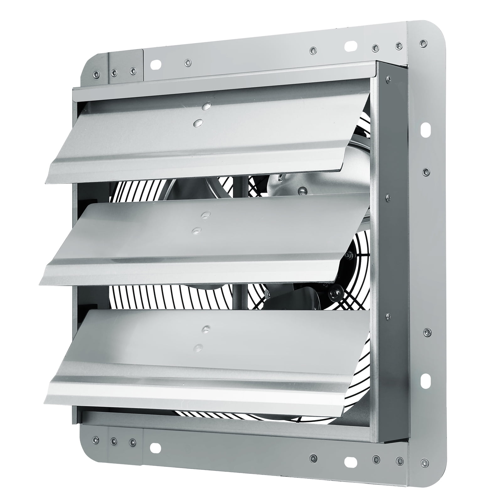 KFFKFF 12'' Shutter Exhaust Fan, High-Speed 1000 CFM, Aluminum Wall ...