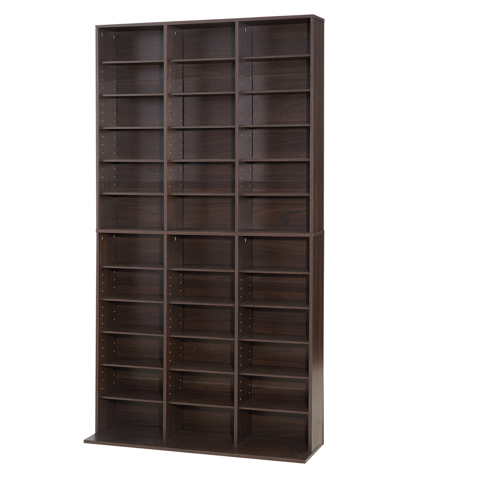 KFFKFF 12-Tier Media Storage Cabinet, 40.08 x 9.09 x 71.26 in Organizer ...