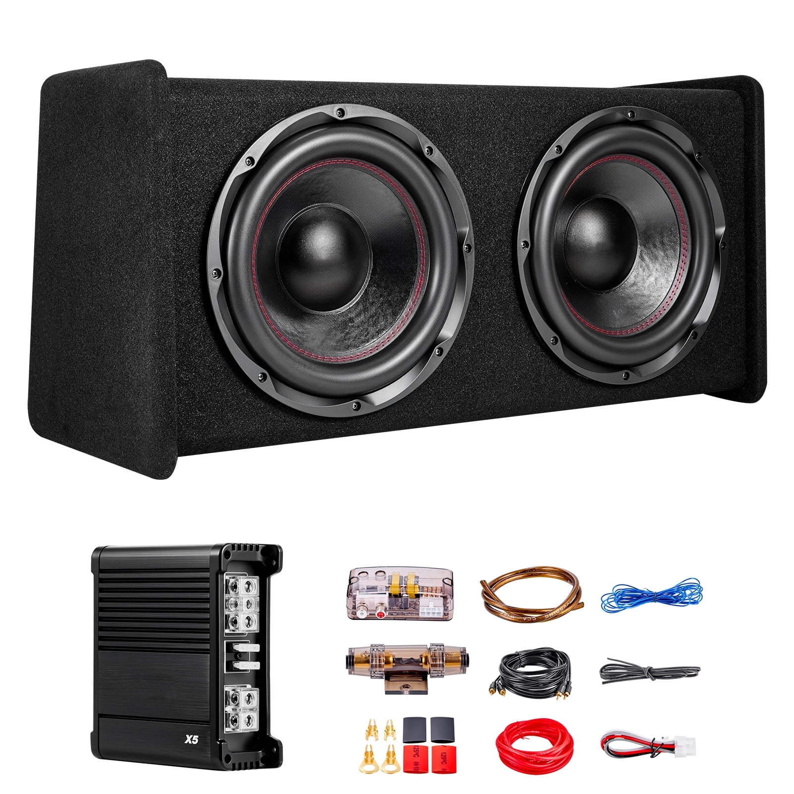 KFFKFF 12-inch Subwoofer Bass Package, 490W RMS, Dual Car Audio ...