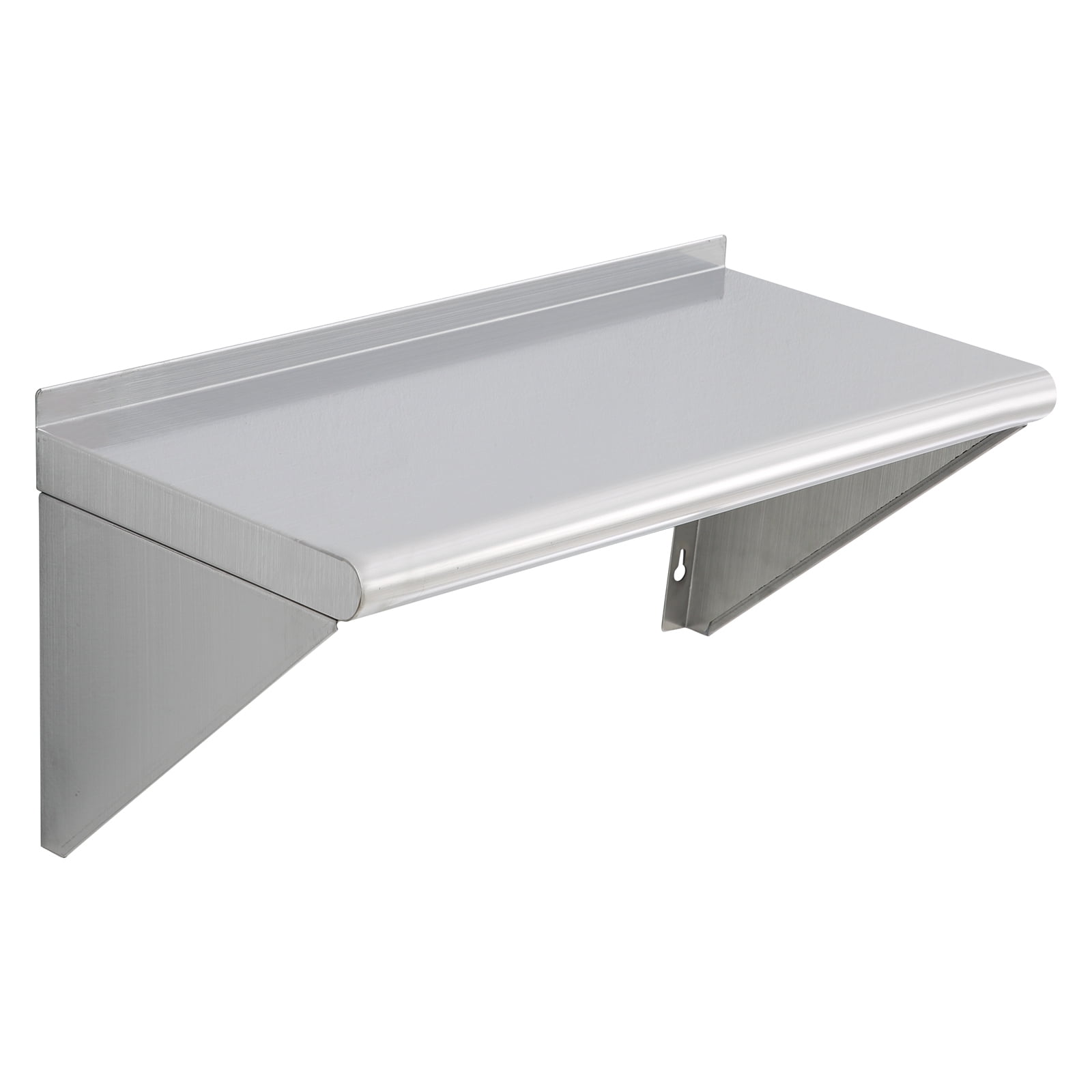 KFFKFF 12" x 24" Stainless Steel Ledge, Wall-Attached Storage Platform ...