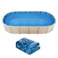 KFFKFF 12 x 24 ft Oval Pool Liner, Unibead Above Ground Pool Liners ...