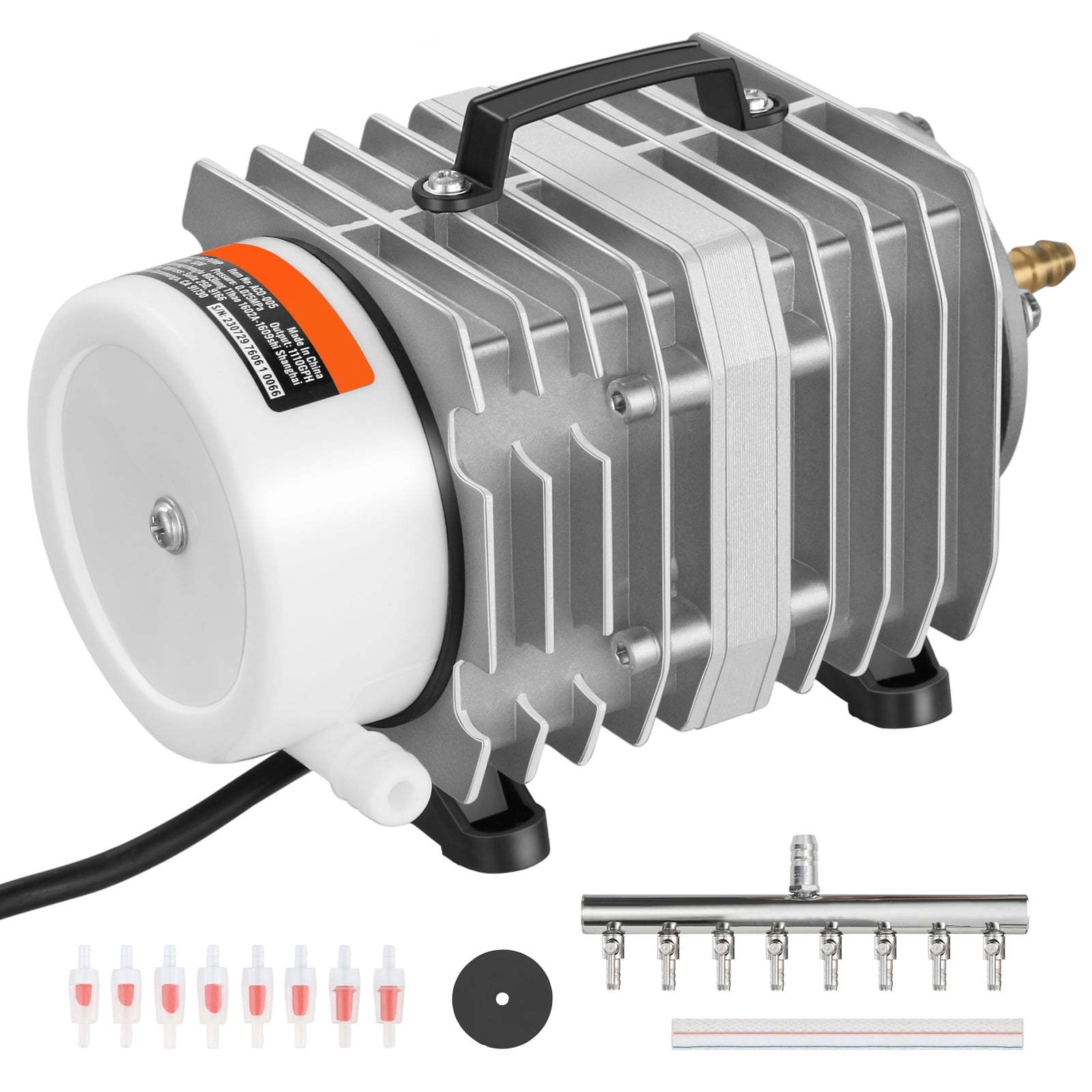 KFFKFF 120V Air Pump, 50W Electromagnetic Motor, 1110GPH Flow, Aluminum ...