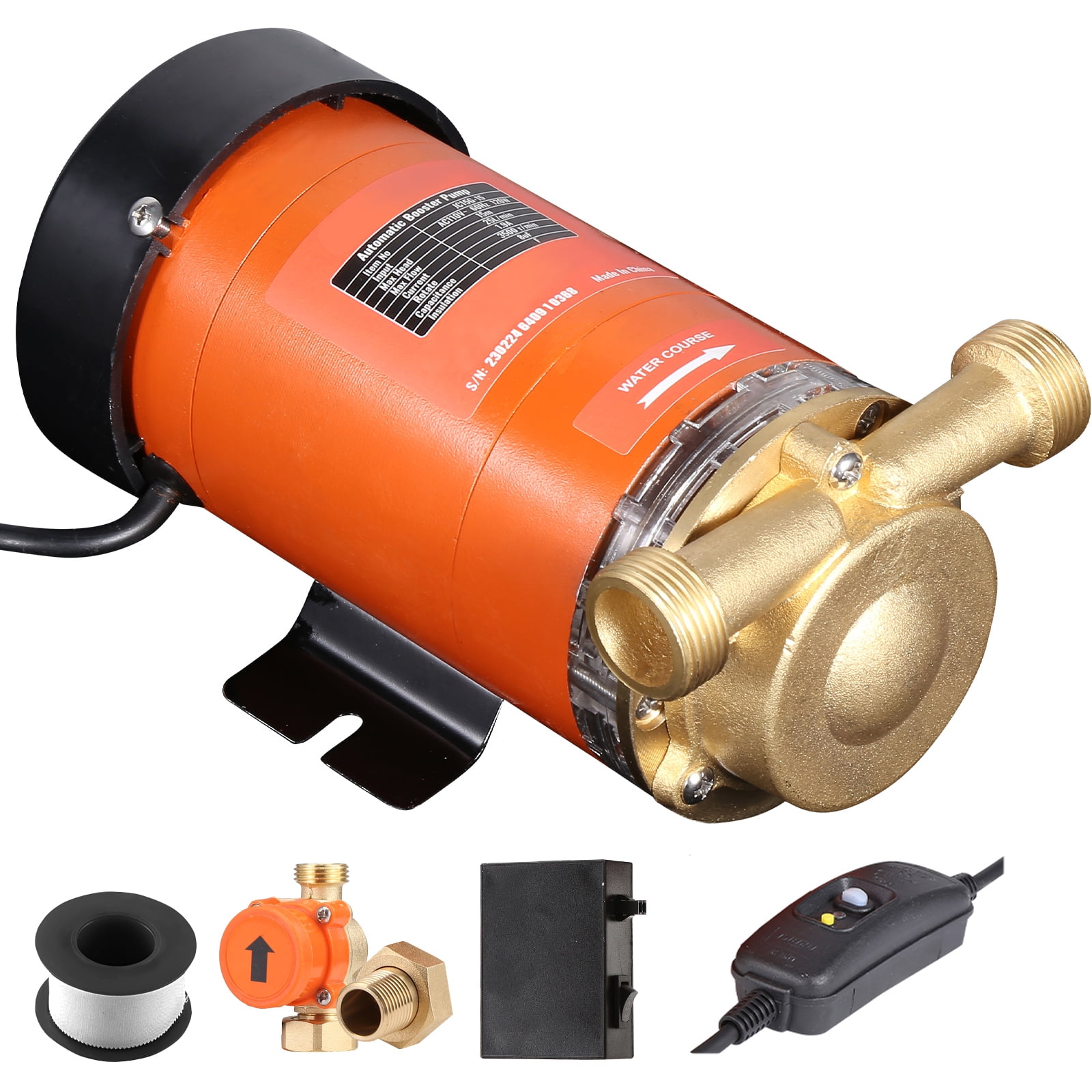 KFFKFF 120W Automatic Water Pressure Booster Pump 396 GPH Household ...