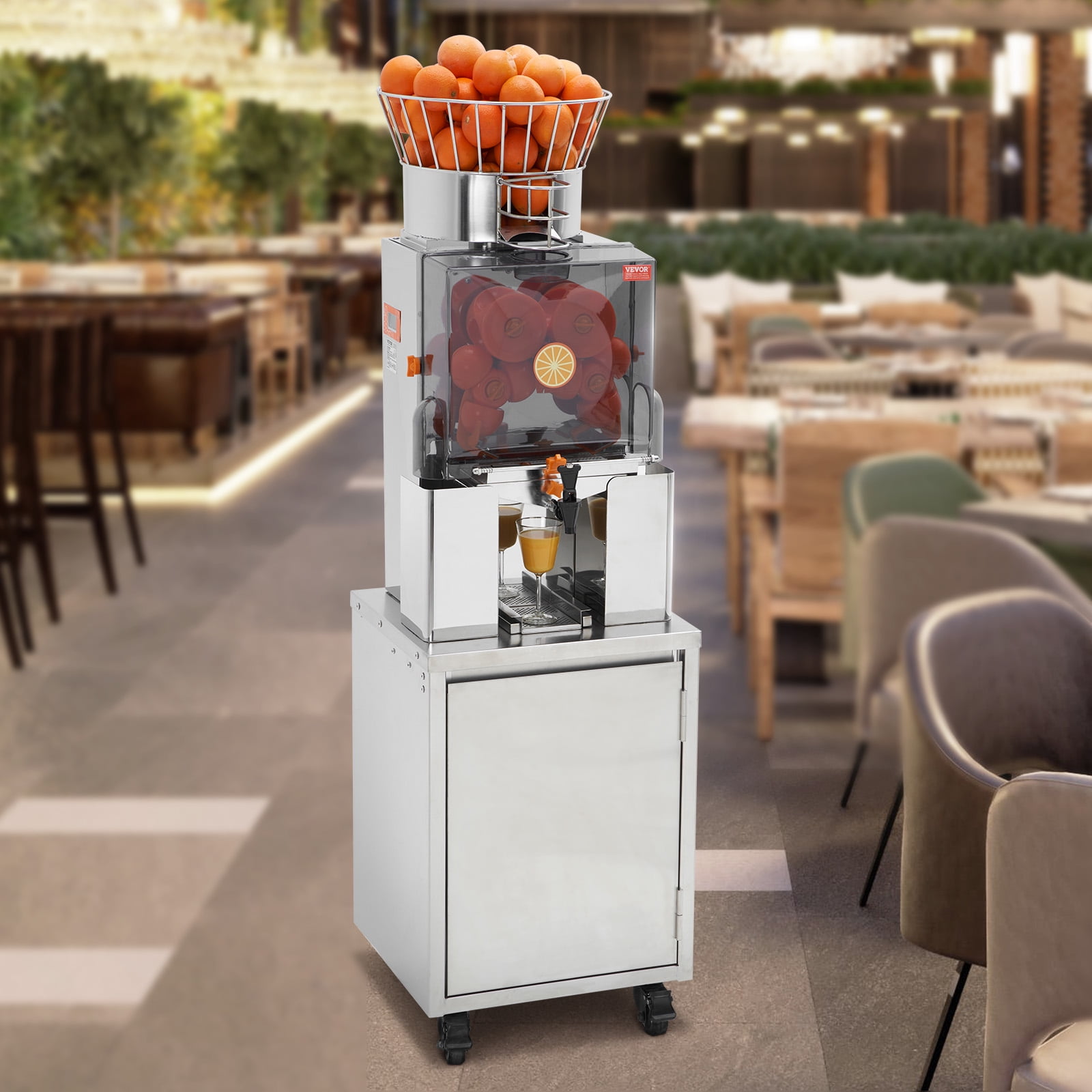 KFFKFF 120W Commercial Orange Juicer Machine Automatic Juice Squeezer ...