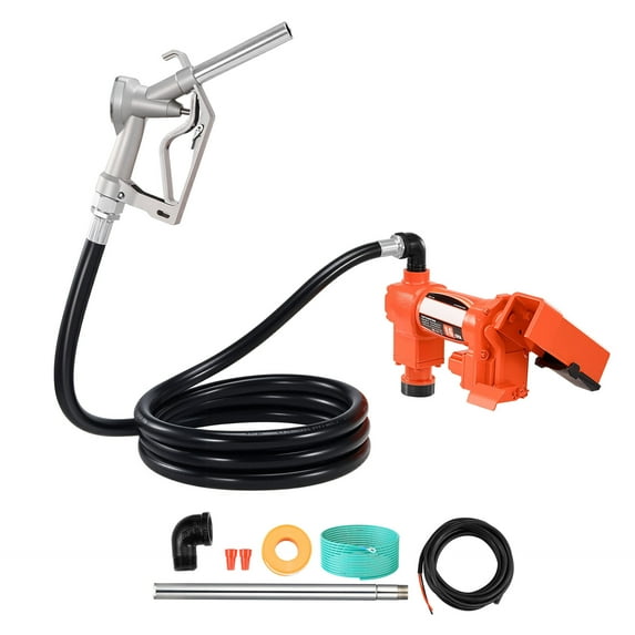 KFFKFF 12V DC Fuel Transfer Pump, 16 GPM 1/4 HP Diesel Extractor with ...