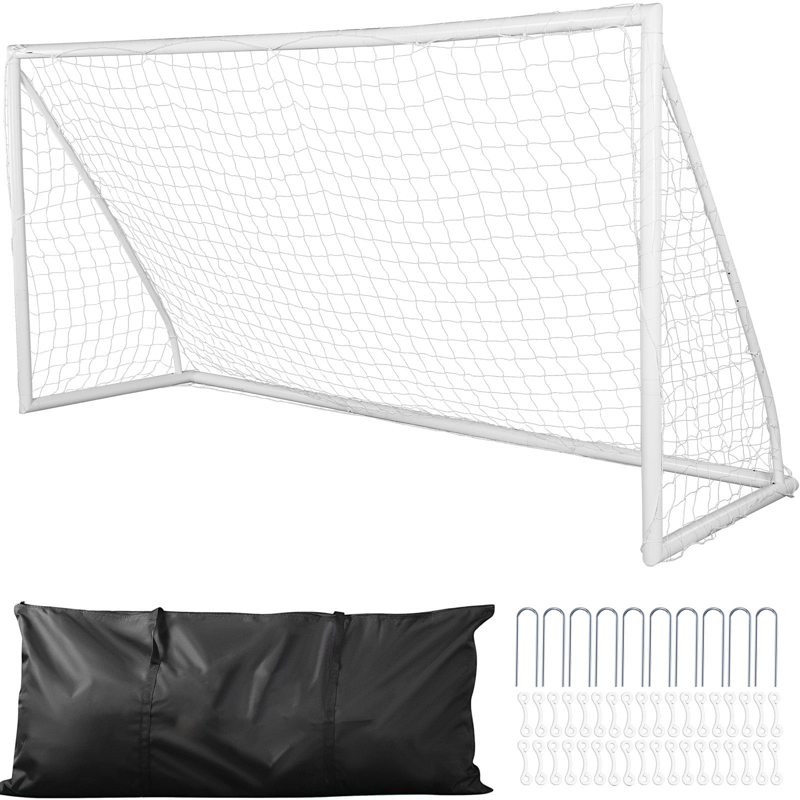 KFFKFF 12x6 ft Portable Soccer Goal Net Adult Kids Outdoor Soccer ...