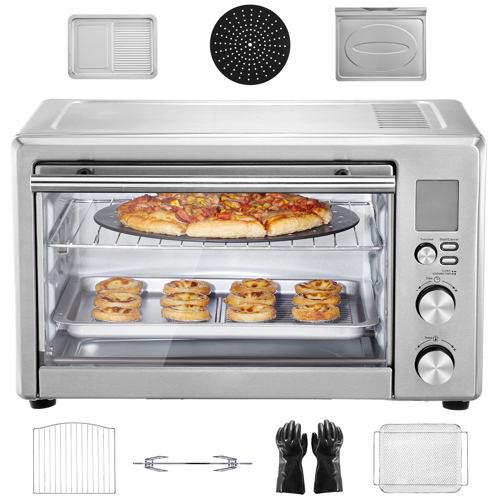 KFFKFF 13-Function Air Fryer Toaster Oven, 28L/29.6Qt Convection Oven ...