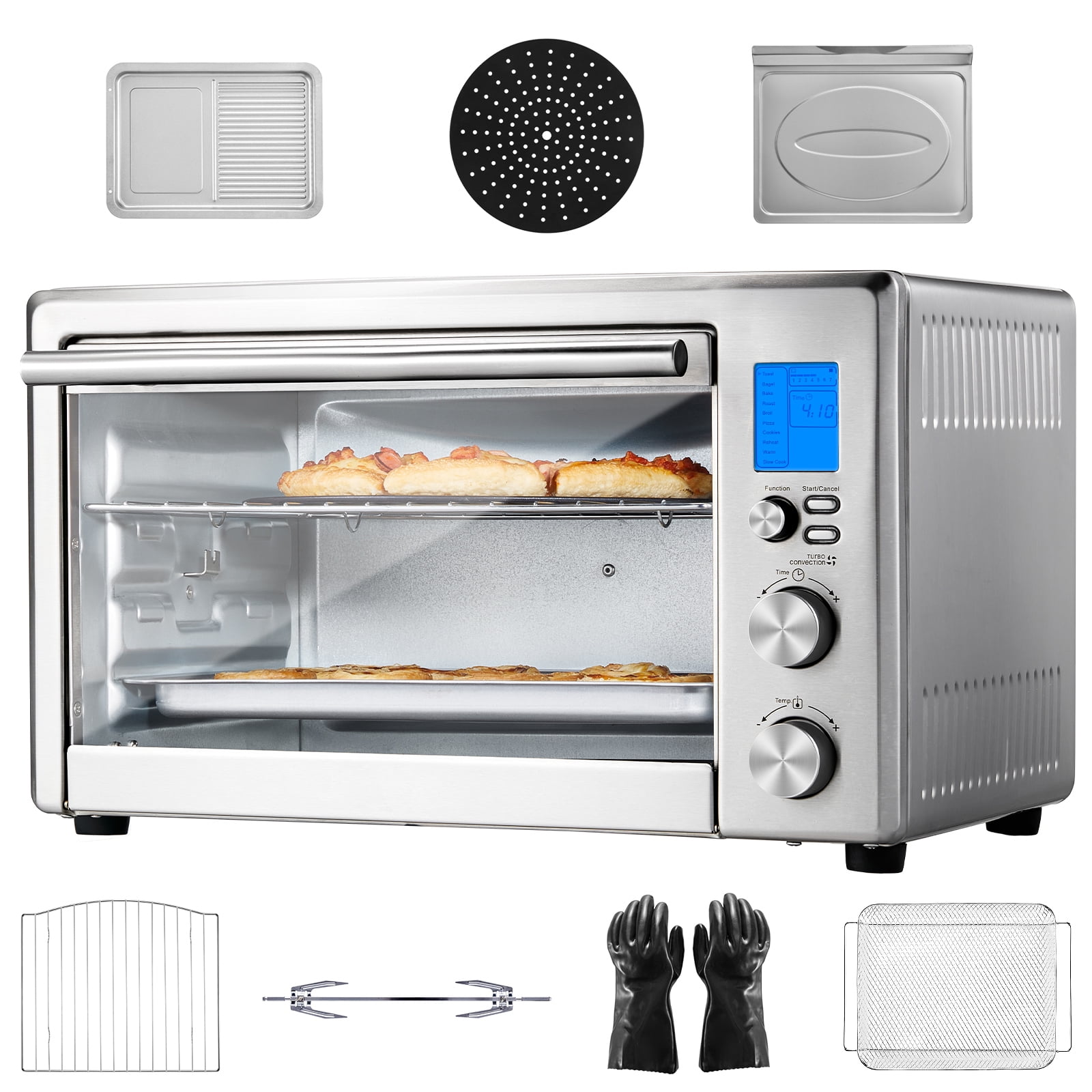 KFFKFF 13-Function Air Fryer Toaster Oven, 28L/29.6Qt Convection Oven ...
