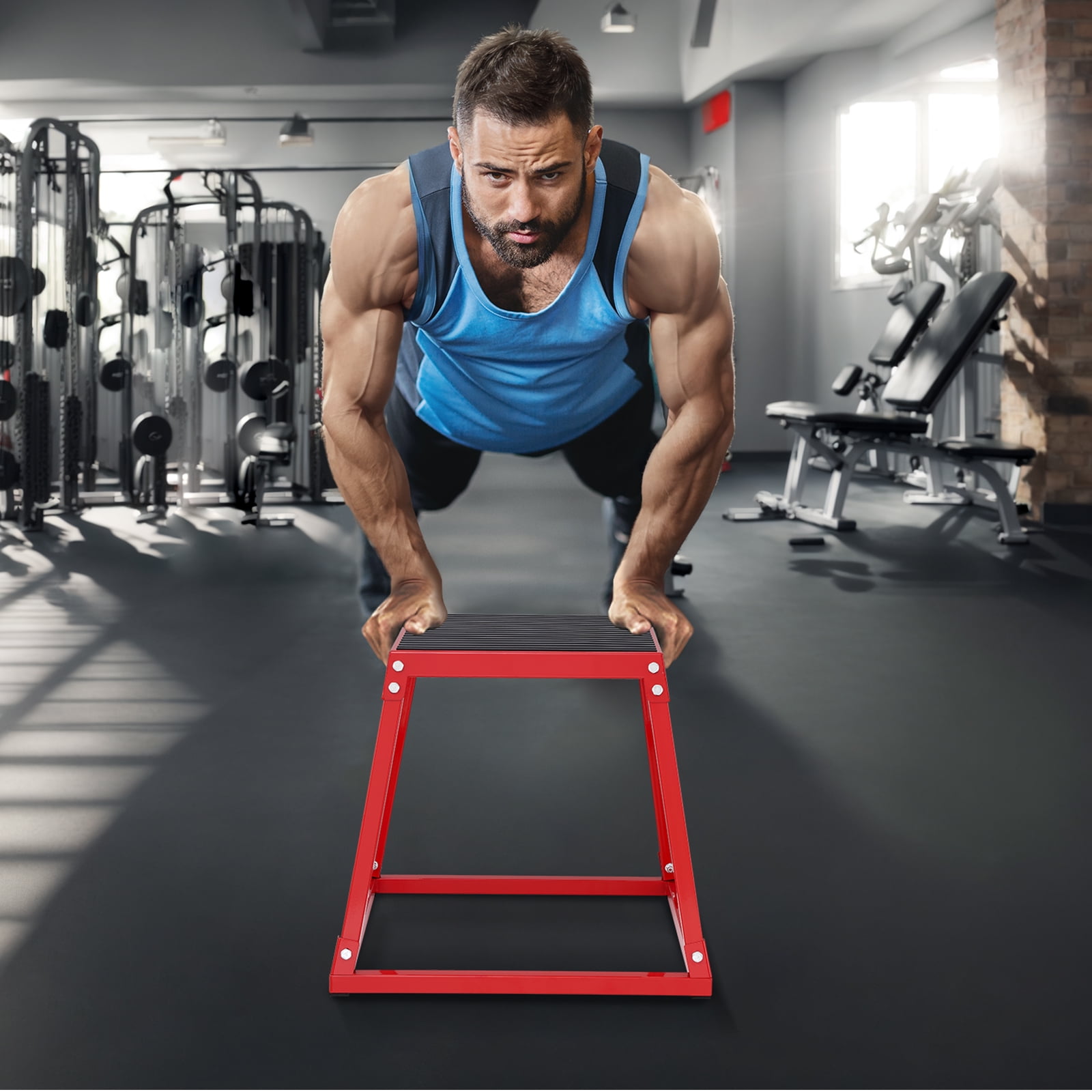 KFFKFF 18" Plyometric Jump Box Fitness Exercise Plyo Box Step Cross ...